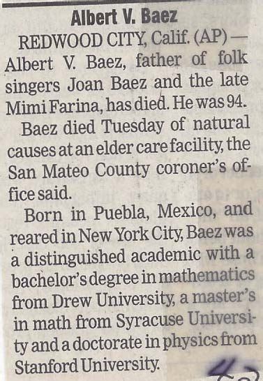 For Mimi With Love Albert Baez