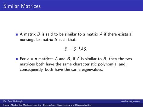 4 Linear Algebra For Machine Learning Eigenvalues Eigenvectors And