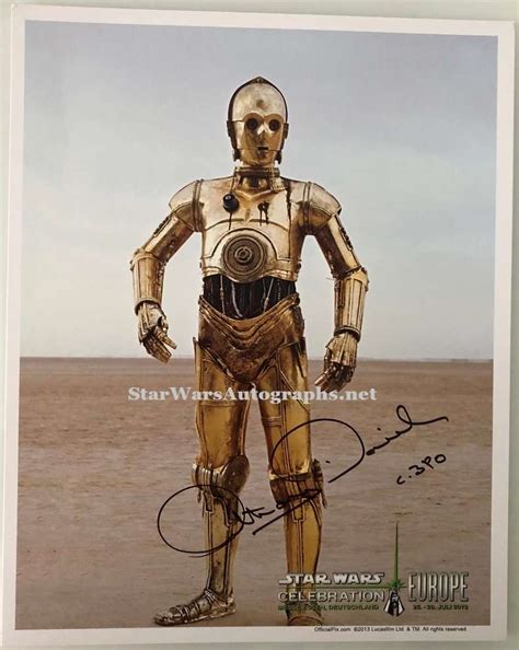 Anthony Daniels Signed C3po Celebration Photo 8x10 3