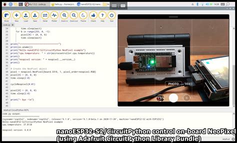 Embedded Things Nanoesp32 S2circuitpython Control On Board Neopixel Using Adafruit