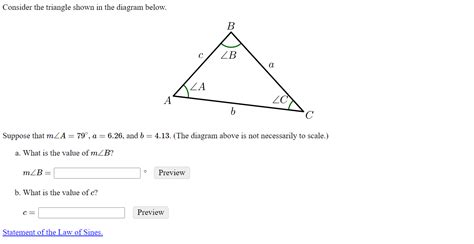 Solved Consider the triangle shown in the diagram below B с Chegg com
