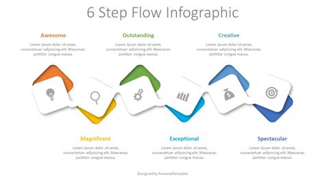 6 Step Flow Infographic Free Presentation Template For Google Slides And PowerPoint 08526