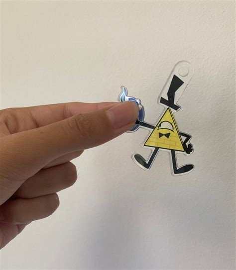 Bill Cipher Keychain Etsy