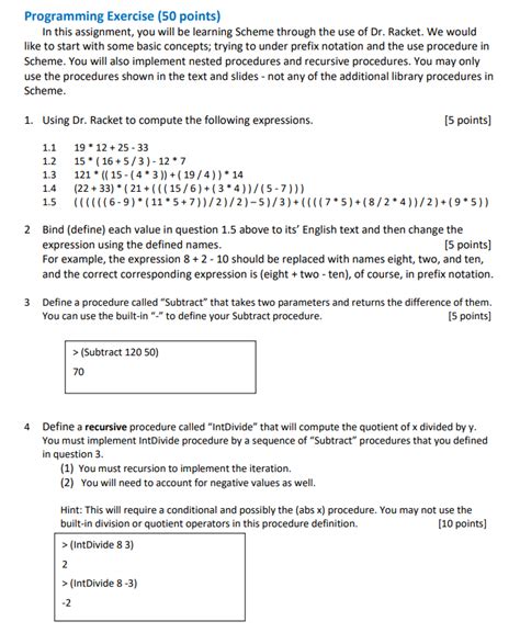 Programming Exercise 50 Points In This Assignment