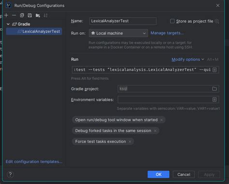 java can i exclude build output when running a gradle project from