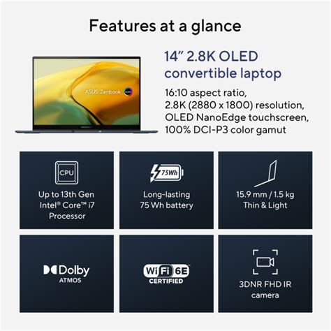 Asus Zenbook Flip Oled Up Va Oled W Ci Ponder Blue