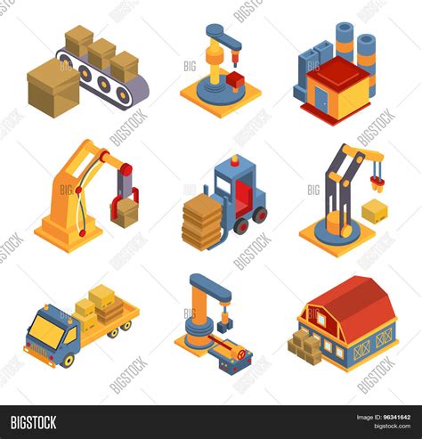 Isometric Factory Vector And Photo Free Trial Bigstock
