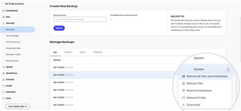 How To Use The Backup Service In Site Tools Siteground Kb