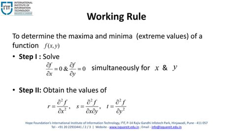 Engineering Mathematics Maxima And Minima Pptx