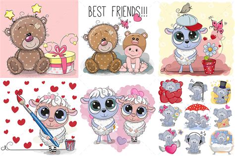 100 طرح وکتور حیوانات فانتزی و بامزه کودکانه 🔥کد فایل 98286