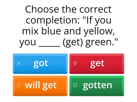 Conditional Sentence Quiz