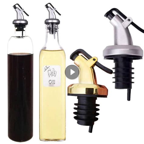 올리브 오일 병 분무기 와인 푸어 소스 보트 노즐 주류 오일 디스펜서 Asb 잠금 누출 방지 플러그 병 마개 주방 도구 Aliexpress