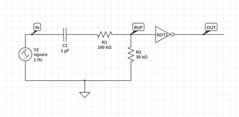 Circuit Design RC Positive Edge Detector Electrical Engineering Stack Exchange