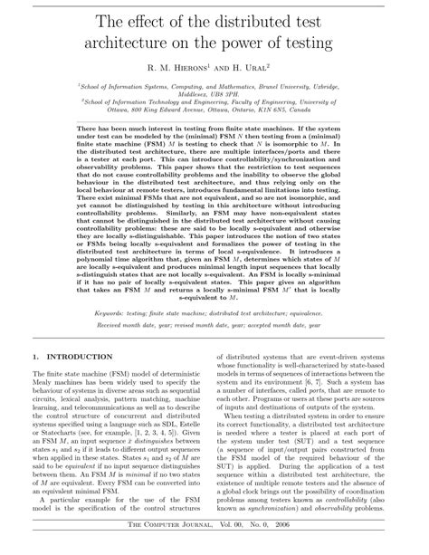 Pdf The Effect Of The Distributed Test Architecture On The Power Of