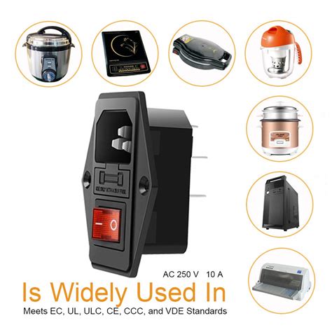 Snapklik Com Module Plug A Fuse Switch Male Power Socket Adapter Power Connector Pins