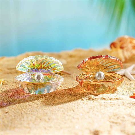Handd Hyaline And Dora Crystal Seashell Figurine Seashell Decor
