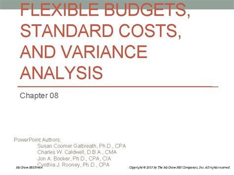 Flexible Budgets Standard Costs And Variance Analysis Chapter
