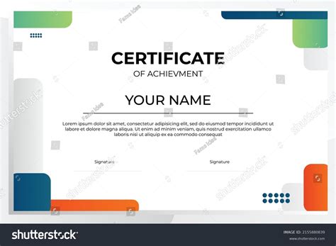 Certificate Template Shape Design Style Your Stock Vector Royalty Free 2155880839 Shutterstock