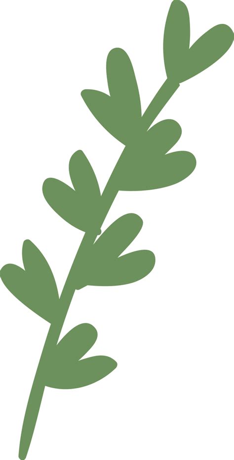 Floral Element Twig With Leaves 12421284 Png