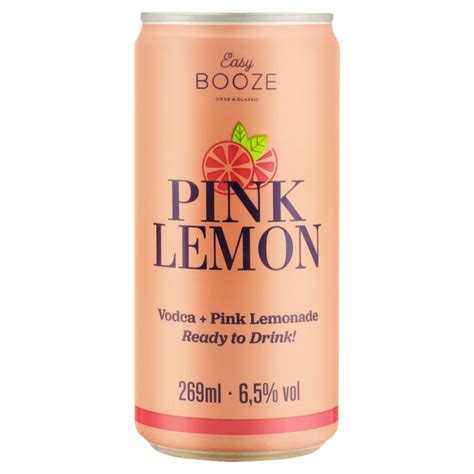 Bebida Mista Alcoólica Gaseificada Vodca Pink Lemonade Easy Booze Lata 269ml