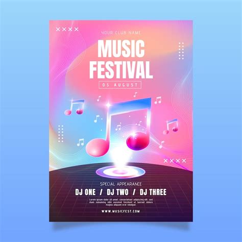 Free Vector Gradient Event Poster Template