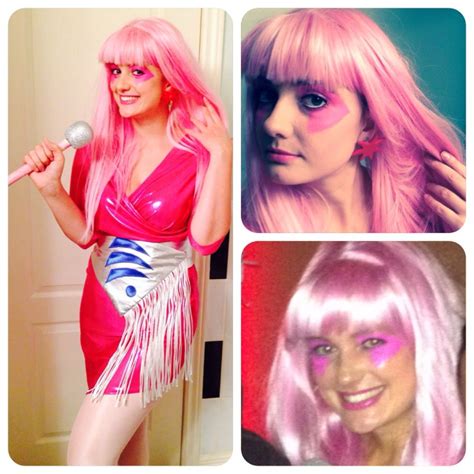 Jem Jem And The Holograms Halloween Costume Cosplay Pink Hair Jem
