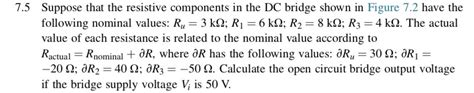 Solved Ru 2 Figure 7 2 Deflection Type Dc Bridge