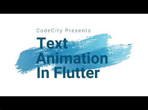 Animated Text In Flutter