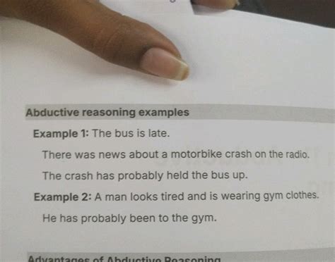Abductive Reasoning Examples Example 1 The Studyx