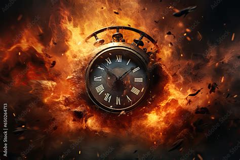 Time Bomb Ticking Clock Explosion Illustrating The Imminence Of Urgency Generative Ai Stock