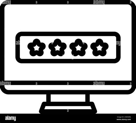 Pc Password Icon Outline Vector Account Authorization Secure Login