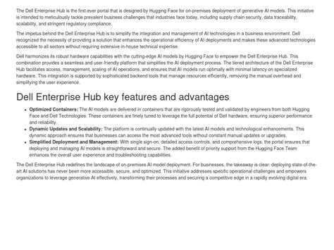 Conclusion Unlocking Ai Efficiency Leveraging The Dell Enterprise Hub Portal On Hugging Face
