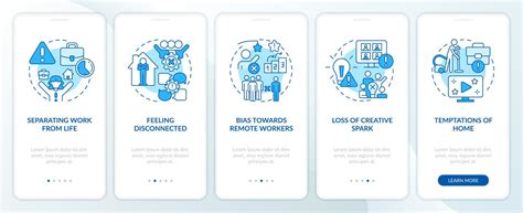 Work From Home Drawbacks Blue Onboarding Mobile App Screen 16090517