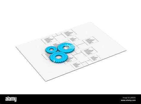 Flow Chart And Gears Stock Photo Alamy