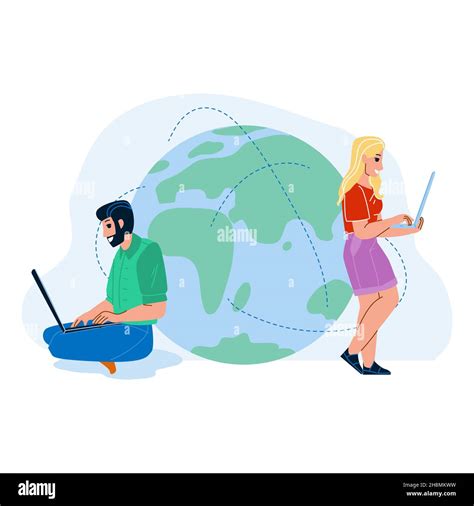 Global Network Connection Technology Users Vector Stock Vector Image And Art Alamy