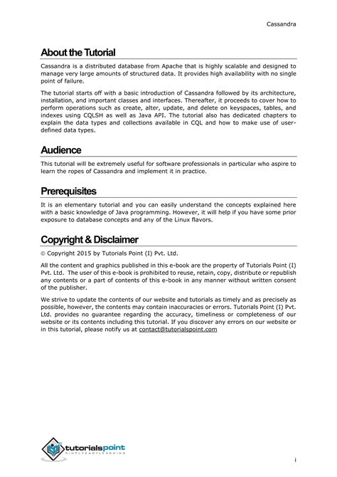 Cassandra Tutorial Pdf