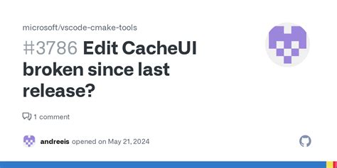 Edit CacheUI Broken Since Last Release Issue Microsoft Vscode Cmake Tools GitHub