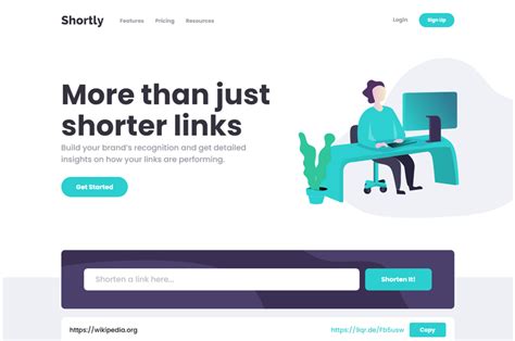 Responsive Url Shortening Website Using Api Freelancer