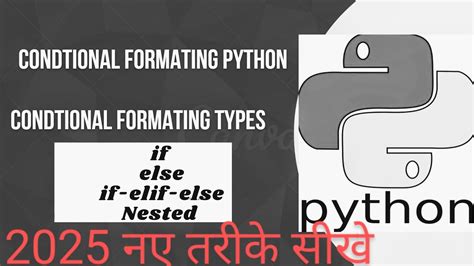 Python If Elif Nested If Hindi Pythonprogramming Youtube
