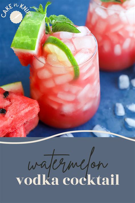 Watermelon Vodka Cocktail Cake N Knife