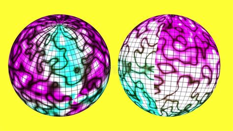 3d Animated Rotating Ball Pattern With Beautiful Color Texture Stock