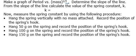 Make A Graph Of Period Vs Mass12 Determine The