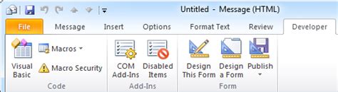 Enable The Developer Tab In Outlook 2007 2010 2013 Heelpbook
