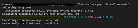 python 3 12 x not compatible by default with flet not able to be run