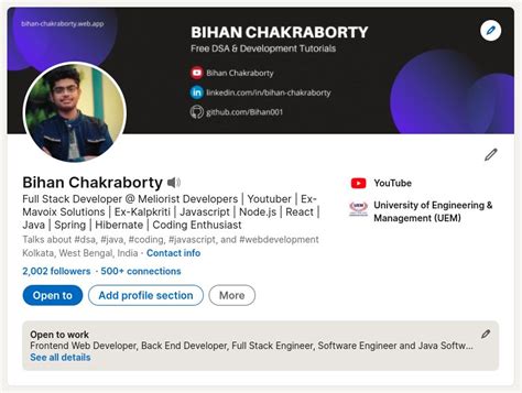 Bihan Chakraborty On Linkedin Linkedin Growth Connections