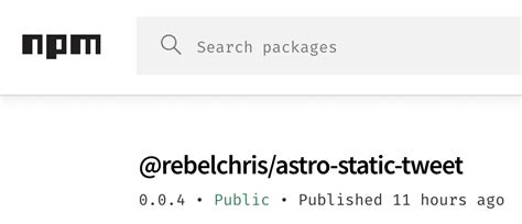 Publish Your Own Npm Package