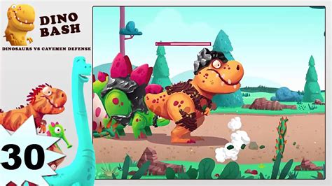Dino Bash Dinosaurs Vs Cavemen Defense Ep 30 Levels 85 86 87 Got Frosty Dino Youtube