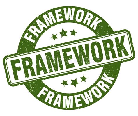 Framework Stamp Framework Label Round Grunge Sign Stock Vector Illustration Of Circle