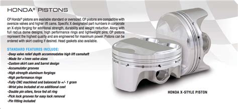 Cp Carrillo Honda D Series Cp Pistons Corsport
