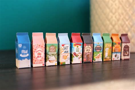 10 Miniature Printable Milk Cartons Etsy